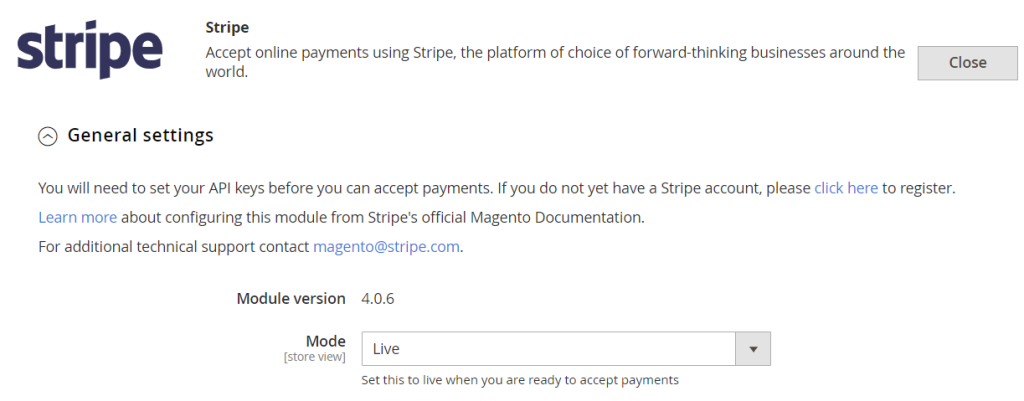 Setting up Stripe Payments