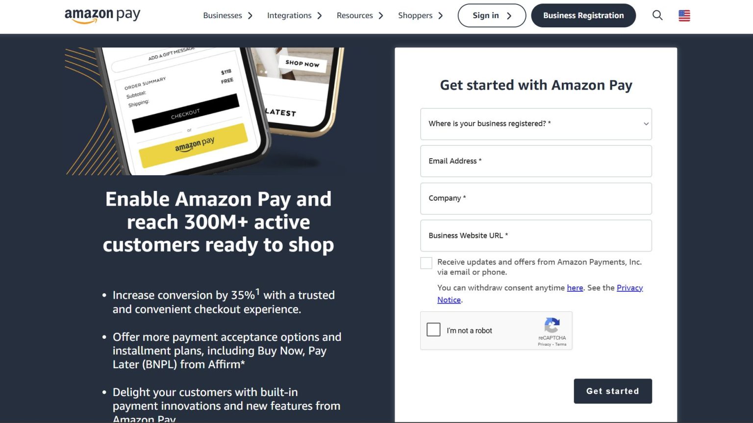 Amazon Pay Set Up